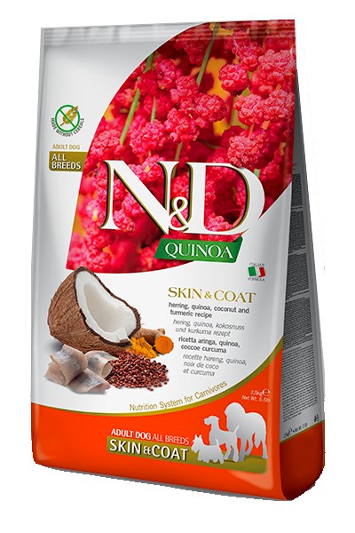 Canine Adult all Breeds Quinoa Skin & Coat Hareng, Coco